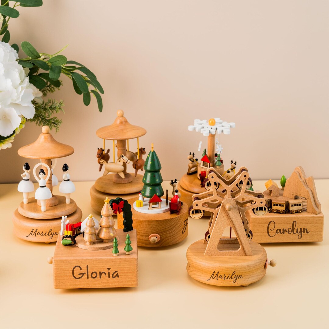 Personalized Kids Name Music Box,musical Wooden Ballerina Keepsake Gift ...