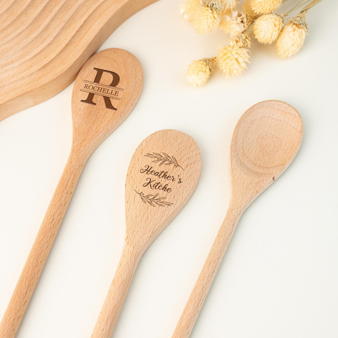 Personalized Wooden Spoon,custom Name Wood Kitchen Mixing Spoon ...