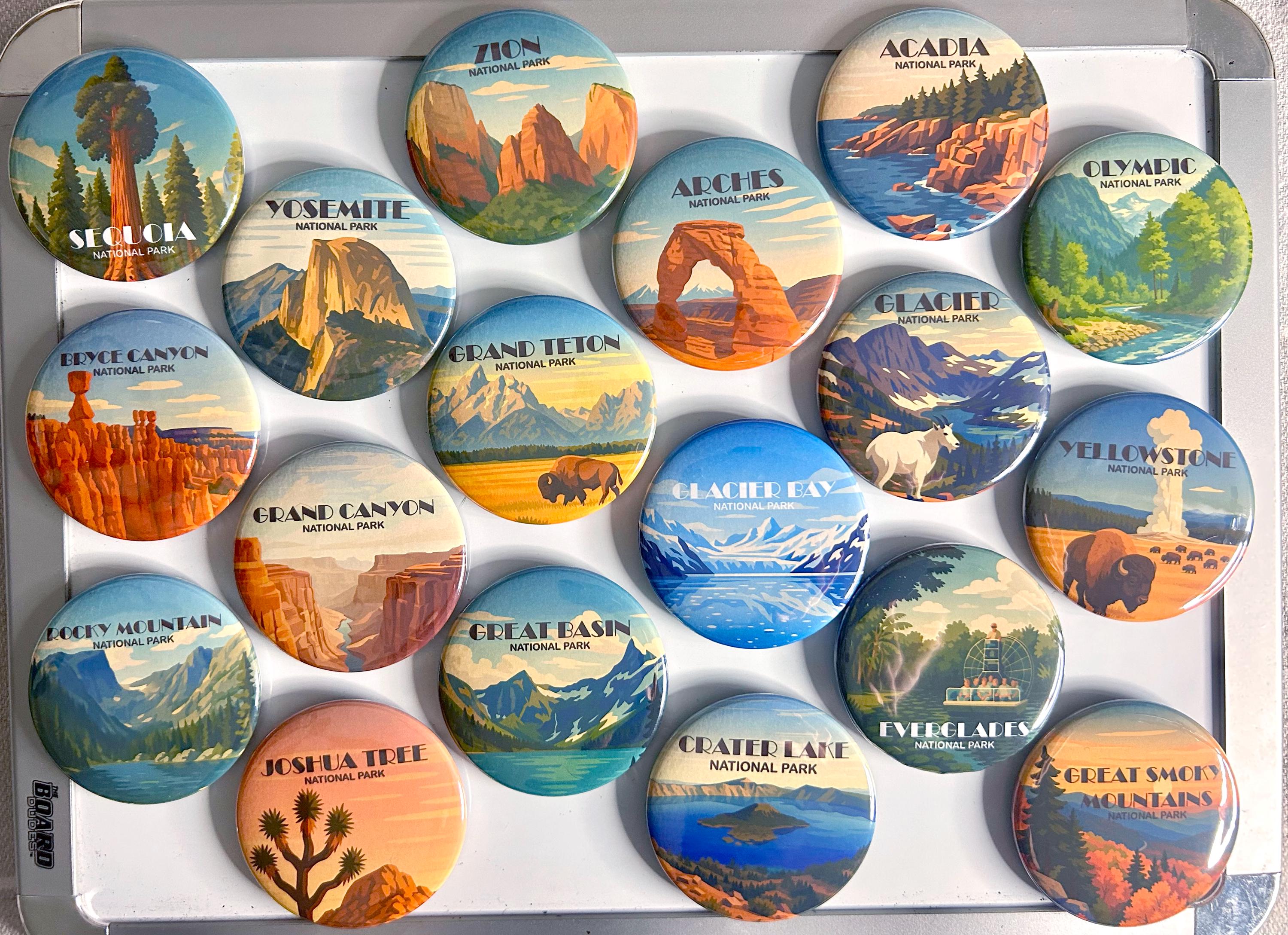 National Parks Magnets (set of 3, 6 or 9) - Etsy
