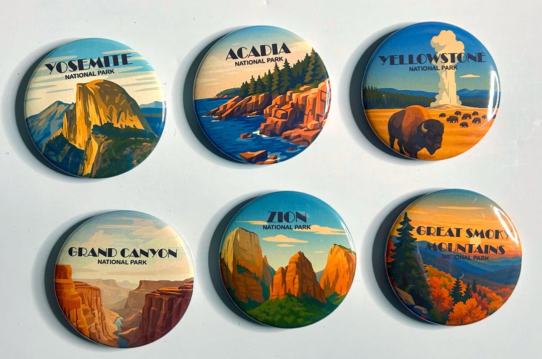 National Parks Magnets (set of 3, 6 or 9) - Etsy