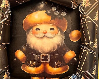 Busted Santa Canvas Art Christmas Art Rustic Santa Canvas Art Holiday Canvas - Etsy