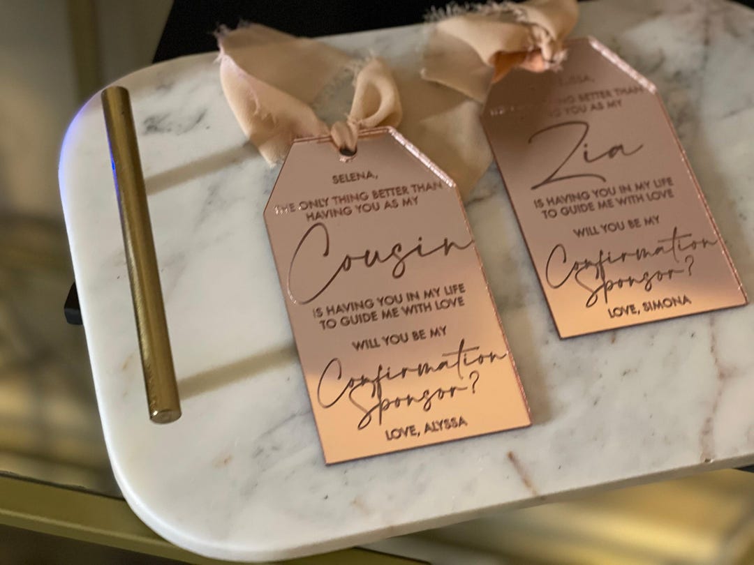 Proposal Gift Tag | Will You Be My Godmother | Will You Be My Sponsor ...