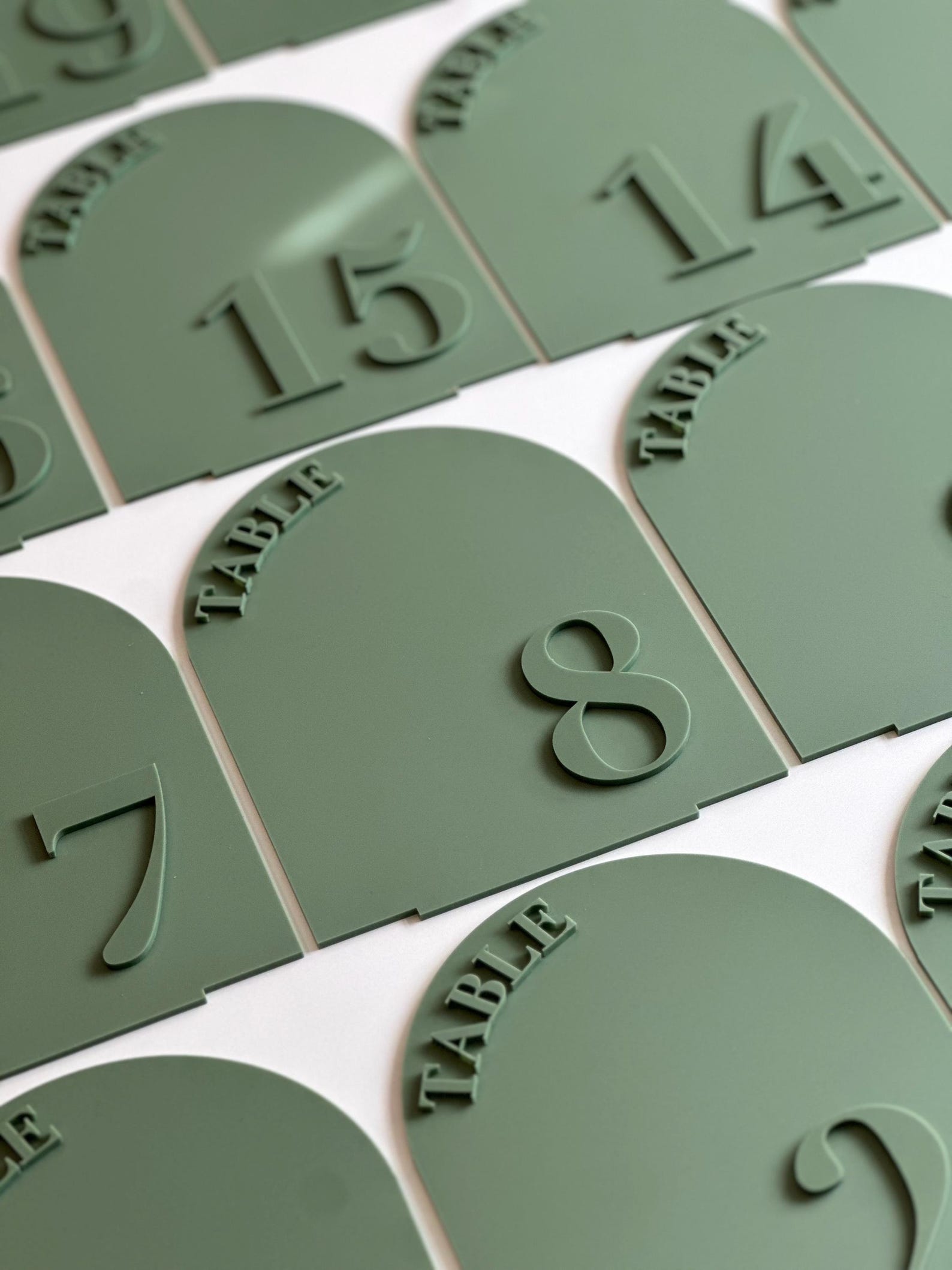 Acrylic Table Numbers | Arch Table Numbers | Sage Green Table Numbers ...
