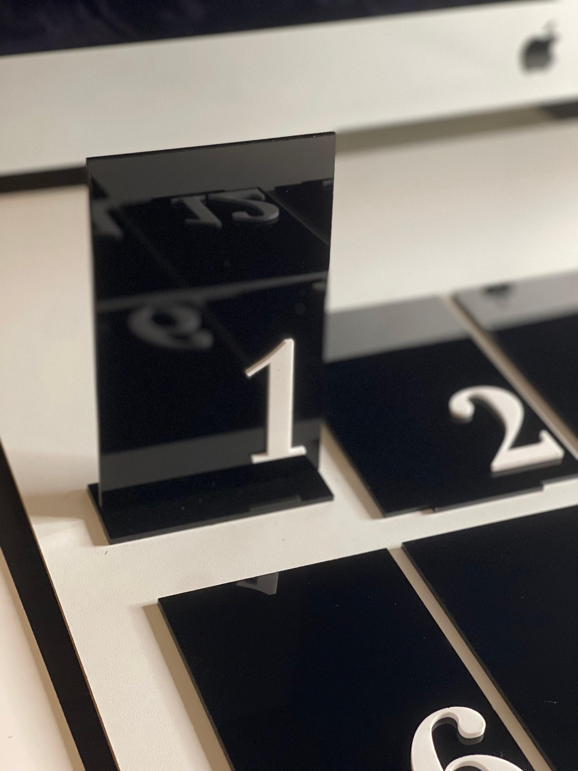 Acrylic Table Numbers | Wedding Table Numbers | Black Acrylic Table ...