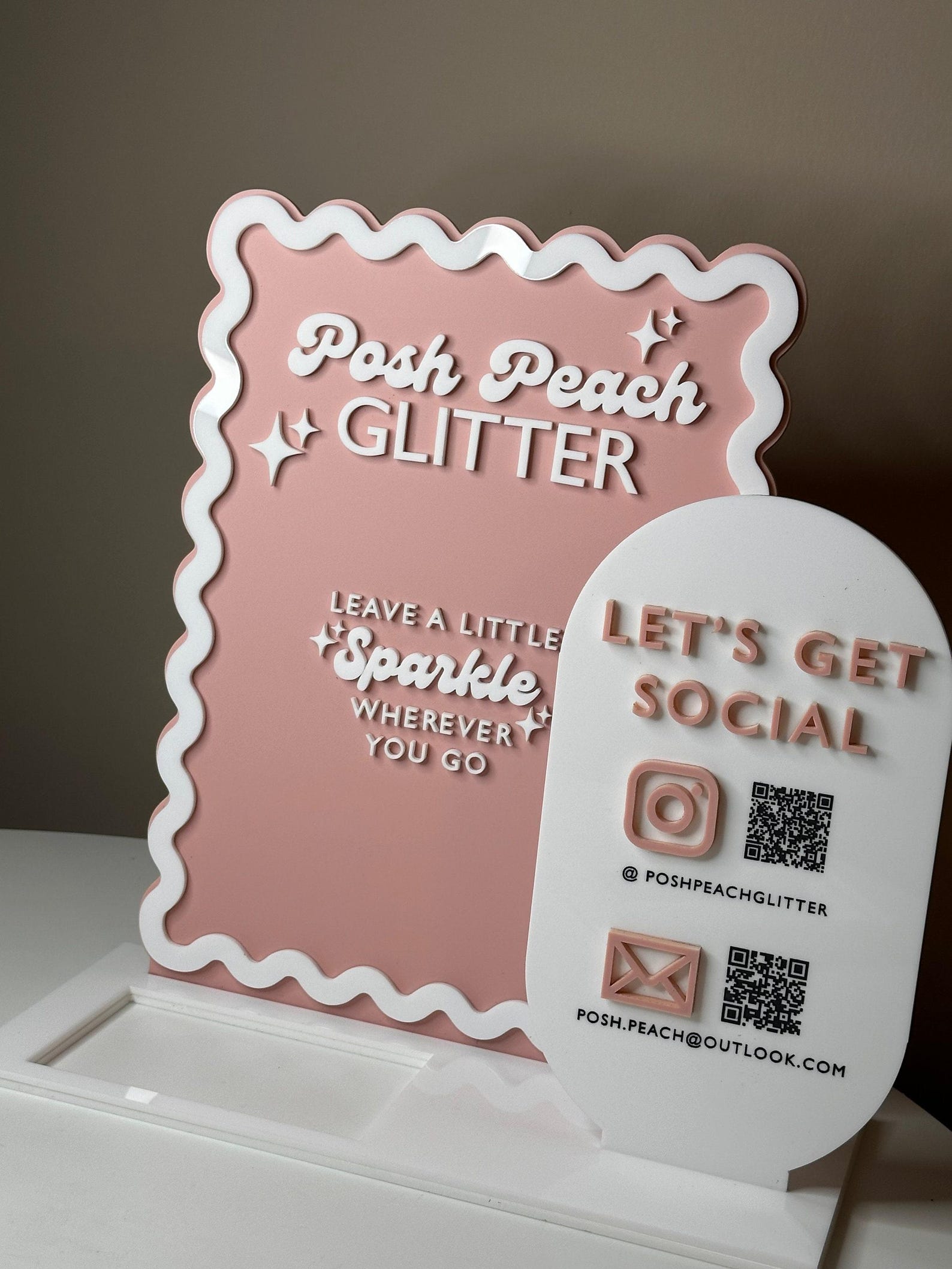 Let's Get Social Sign | QR Code Sign | Payment Sign | Business Social ...