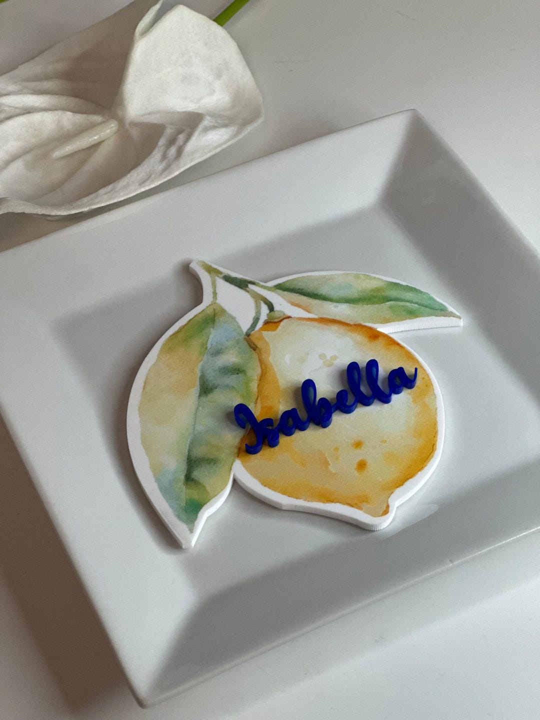 Lemon Place Card | Amalfi Theme Place Card | Acrylic Lemons | Italian ...