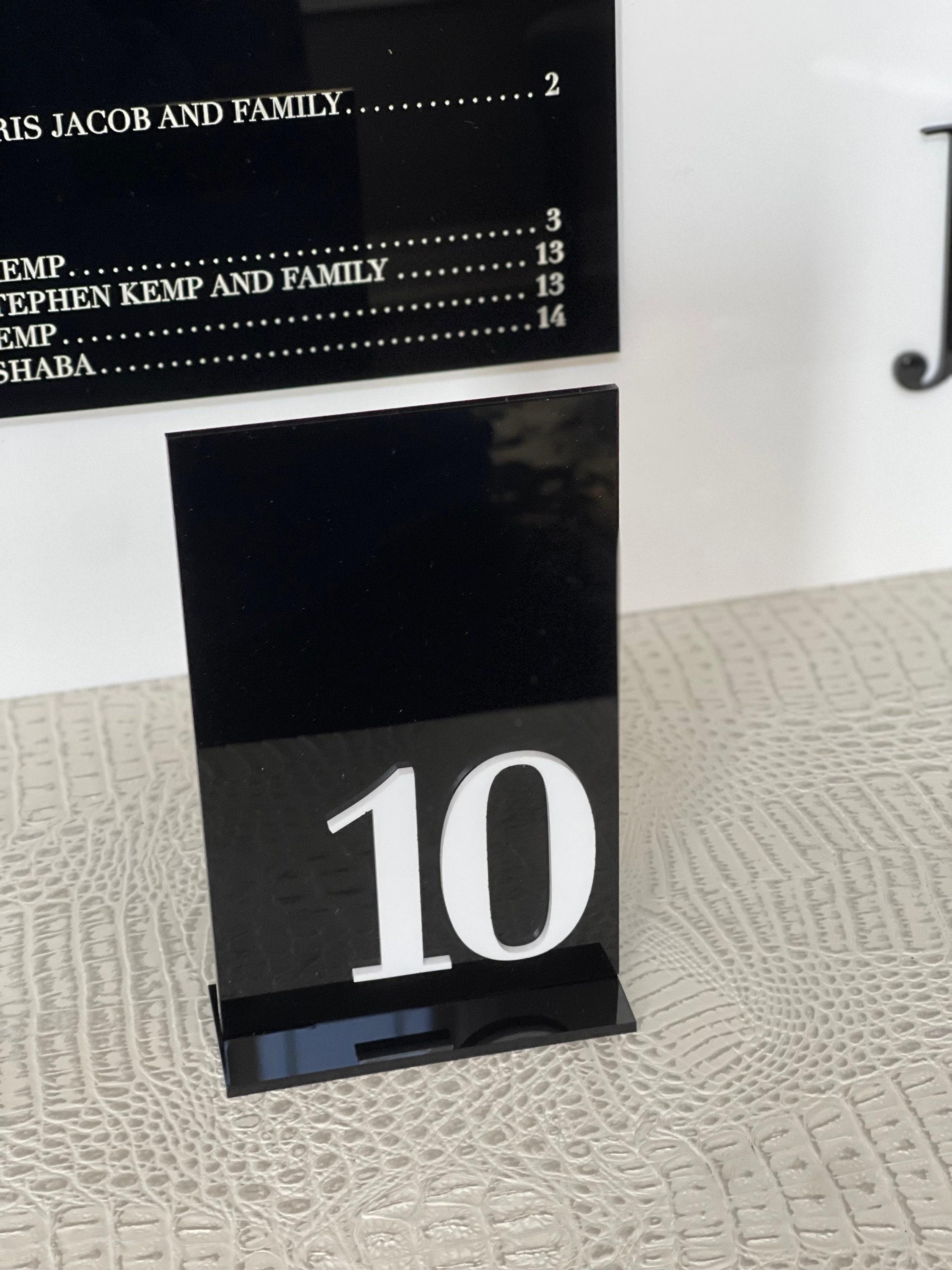 Acrylic Table Numbers | Wedding Table Numbers | Black Acrylic Table ...