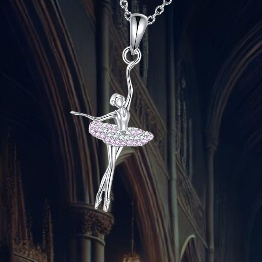 Ballet Dancer Necklace 925 Sterling Silver Jewelry Gift for Women ...