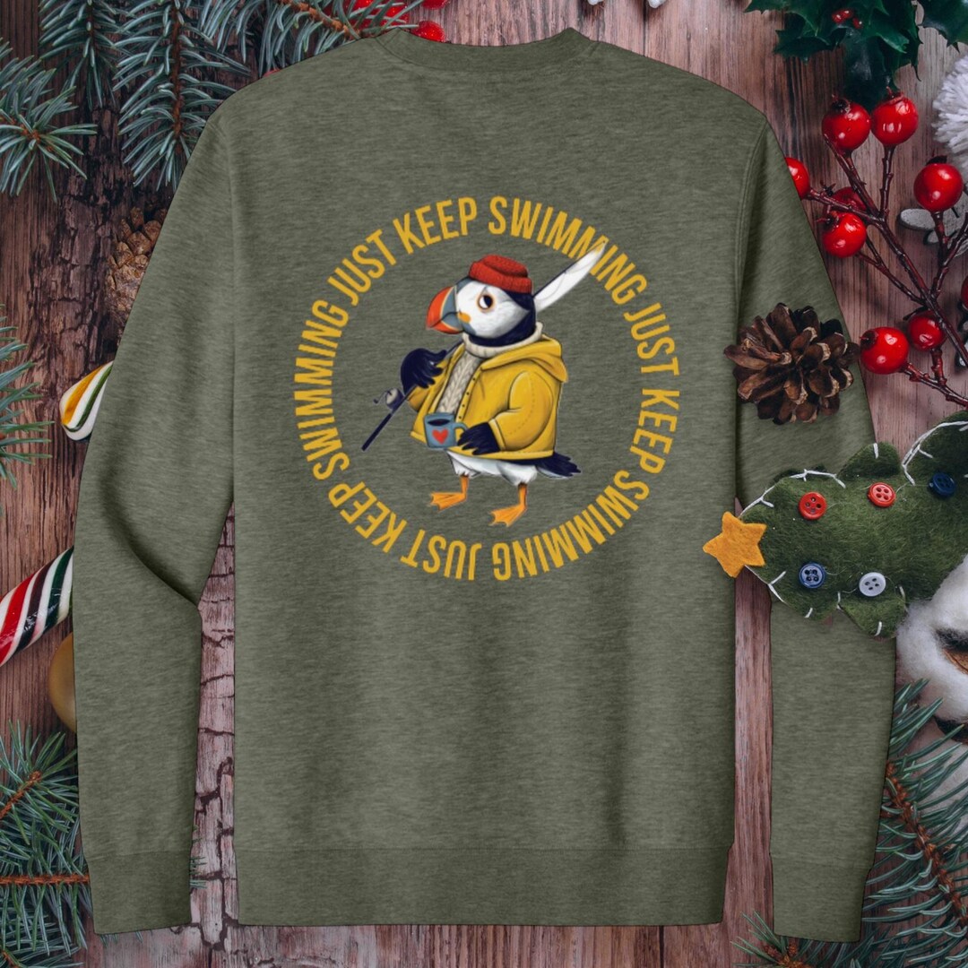 Mommy & Me Adult Women’s Puffin Positive Affirmation Fleece Crewneck ...