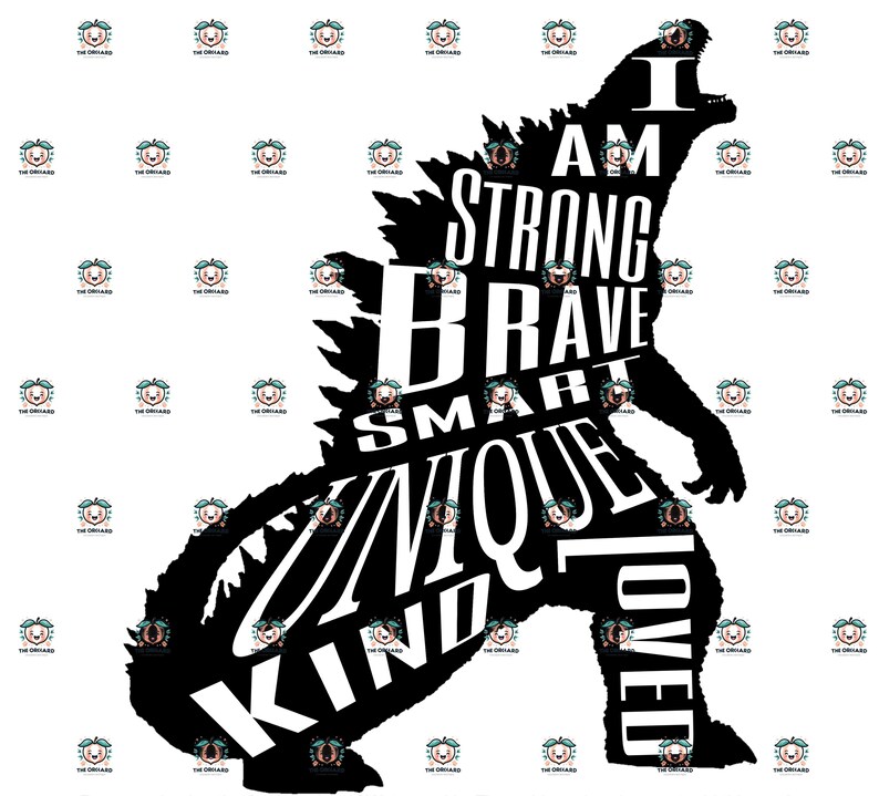 Digital Download / Youth Boys' Godzilla Positive Affirmations Graphic ...