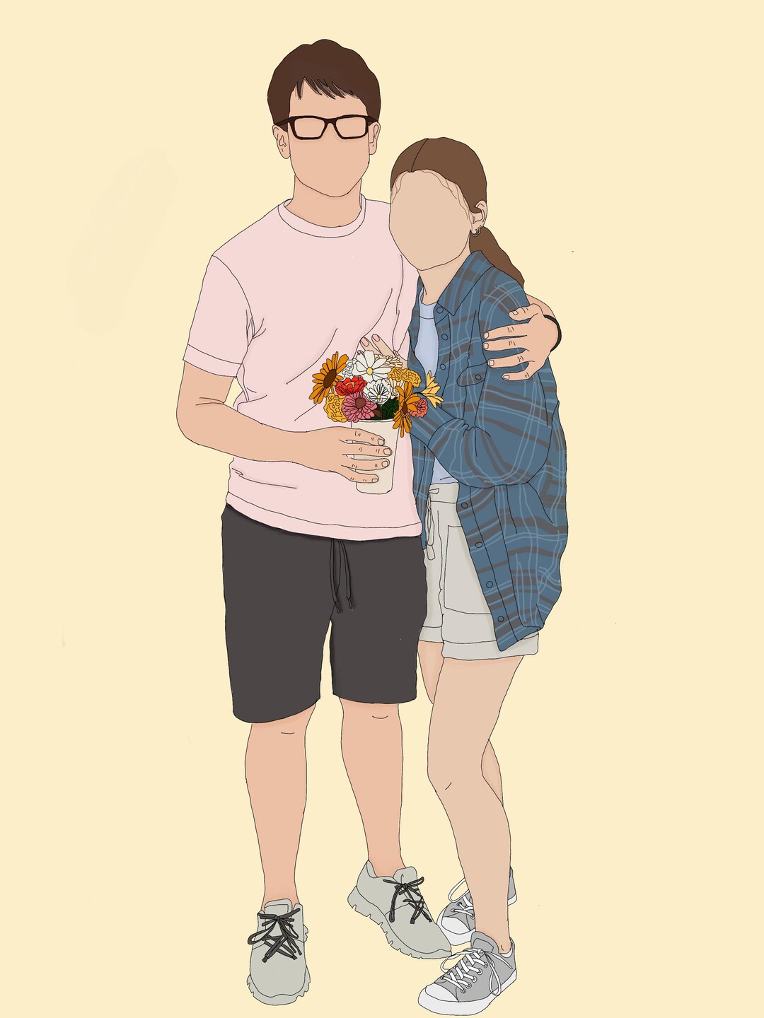 Custom Line Drawing Portrait - Etsy