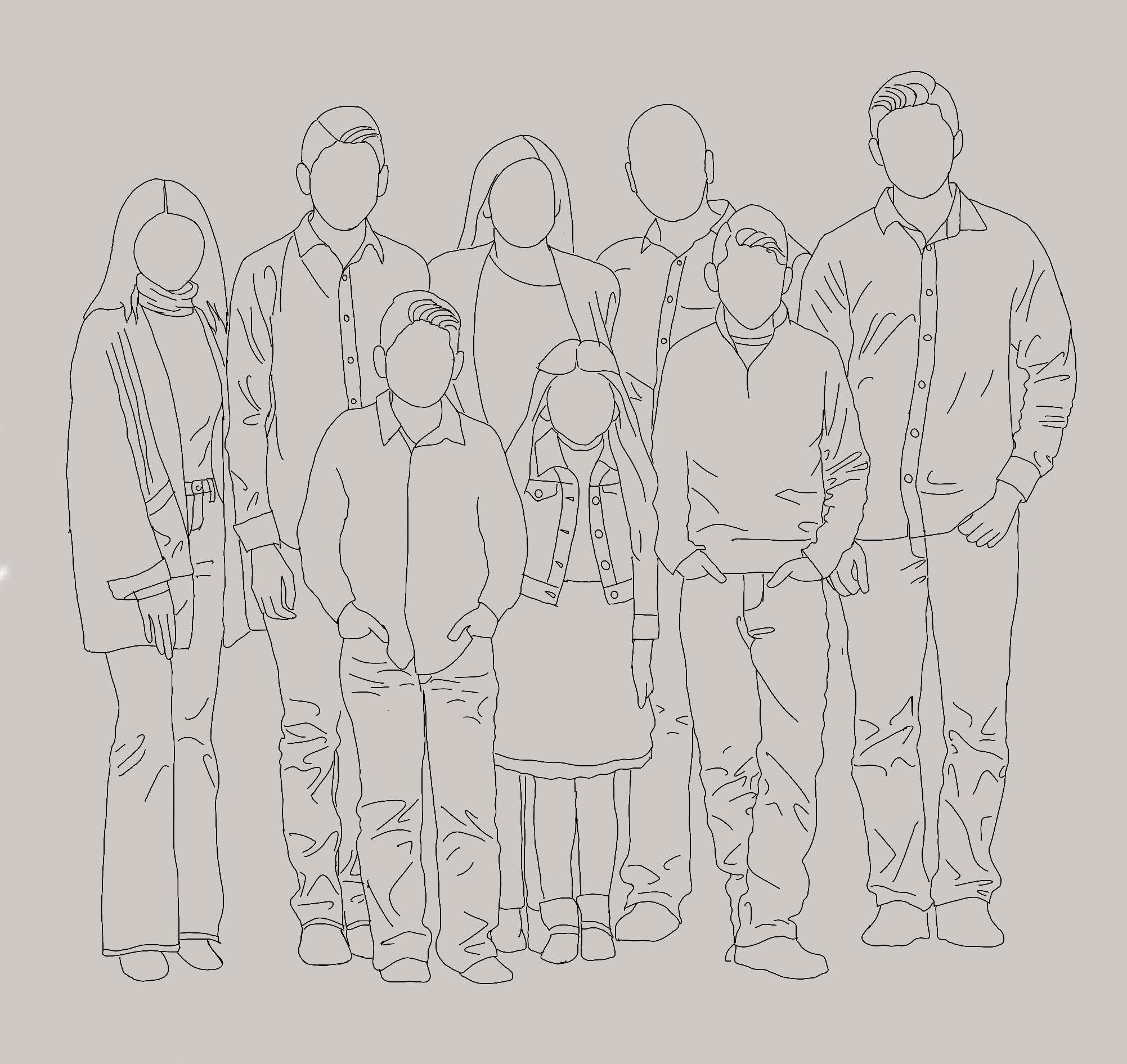 Custom Line Drawing Portrait - Etsy