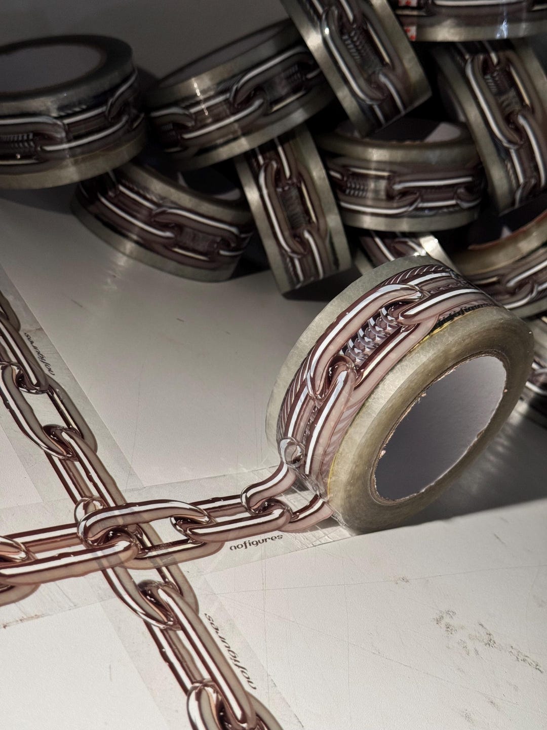 Chain Link Decorative Tape - Custom Chrome Chain-link Sticky Tape ...