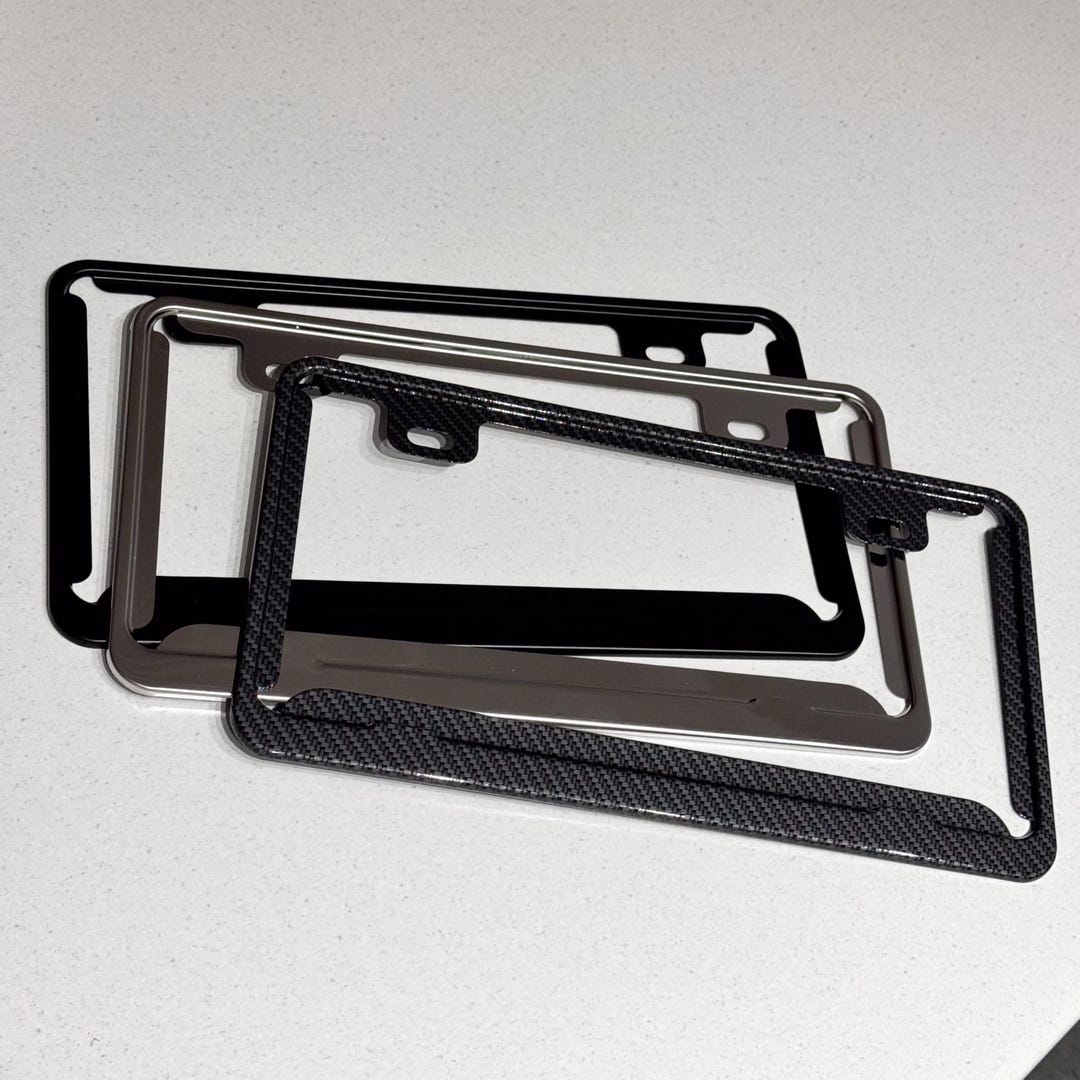 JDM Number Plate Surround (chrome, Black or Carbon Fibre) - Etsy