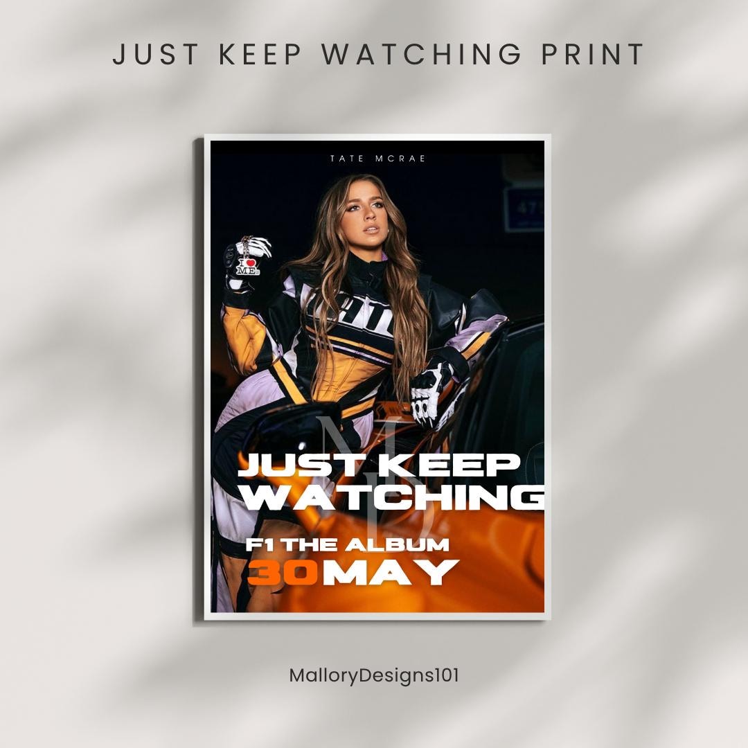 Tate Mcrae Just Keep Watching F1 the Album Digital Print - Etsy