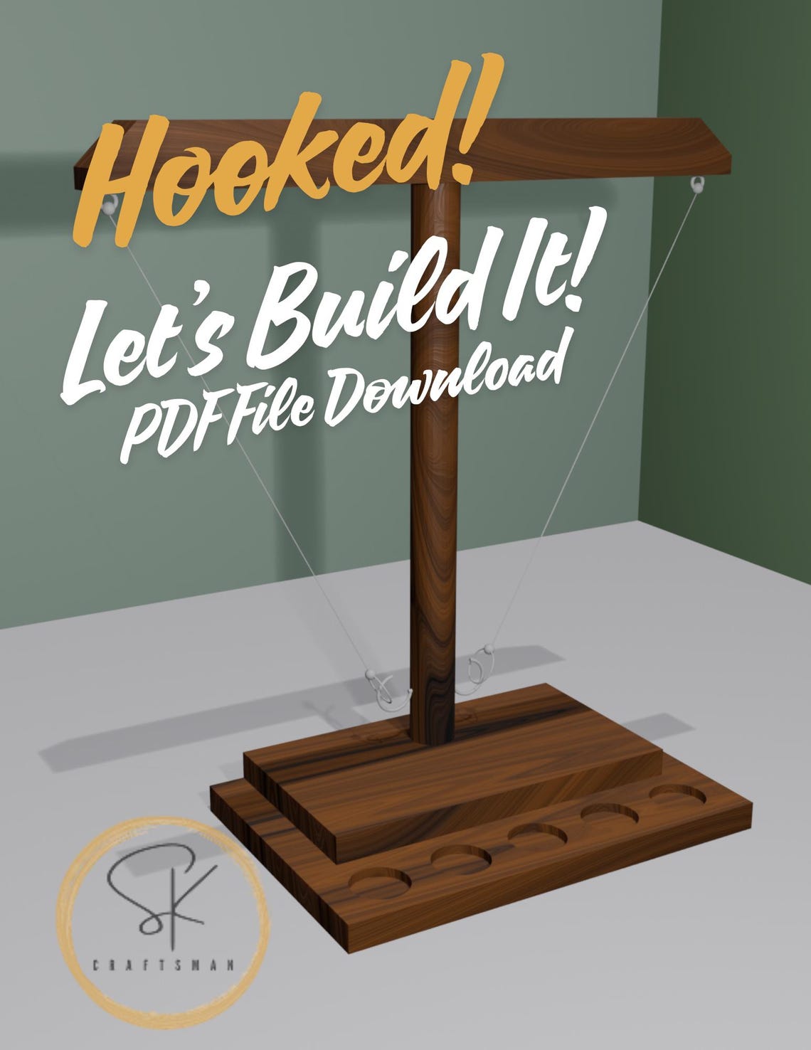 Hooked- Table Top Hook and Ring Game/ DIY Build Plan - Etsy
