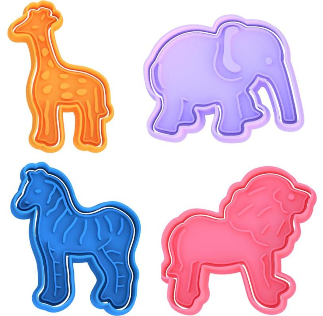 Animal Zoo Crackers Cookie Cutter & Stamp - Etsy