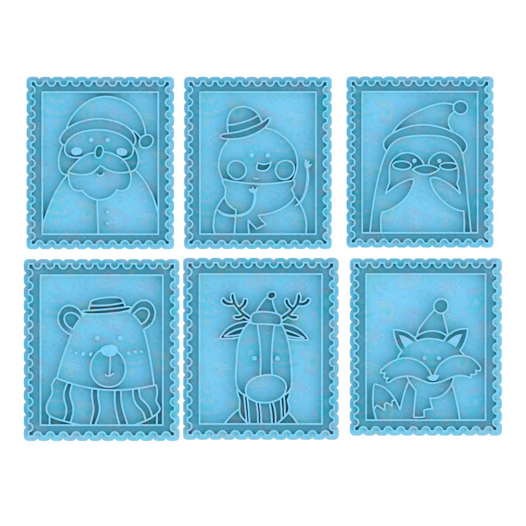 Christmas Postage Stamps Cookie Cutter & Stamp - Etsy