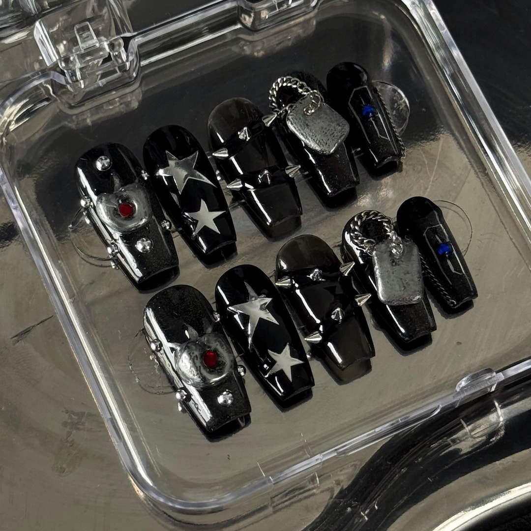 Caleb love and Deepspace Futuristic Cybercore Press-on Nails - Etsy