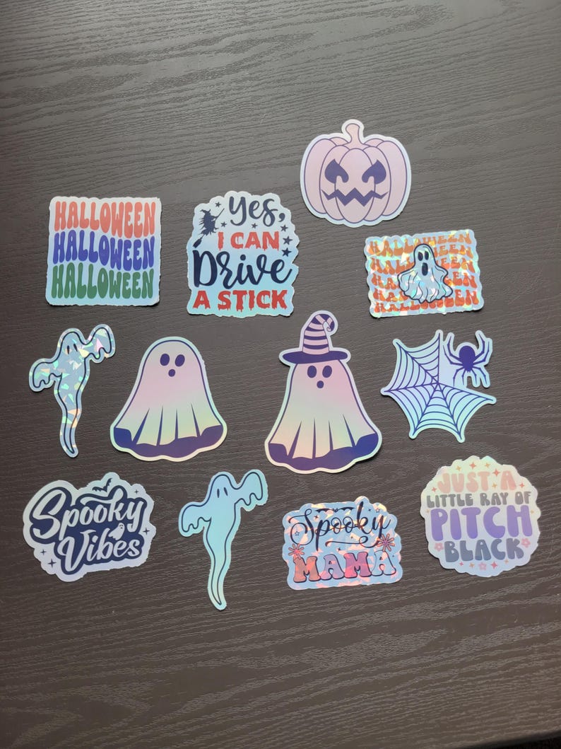 Halloween Holographic Sticker Yes I Can Drive a Stick - Etsy