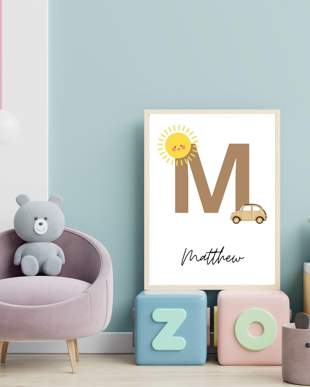 Personalized Name Print, Custom Letter Printable, Name Sign, Baby Name ...