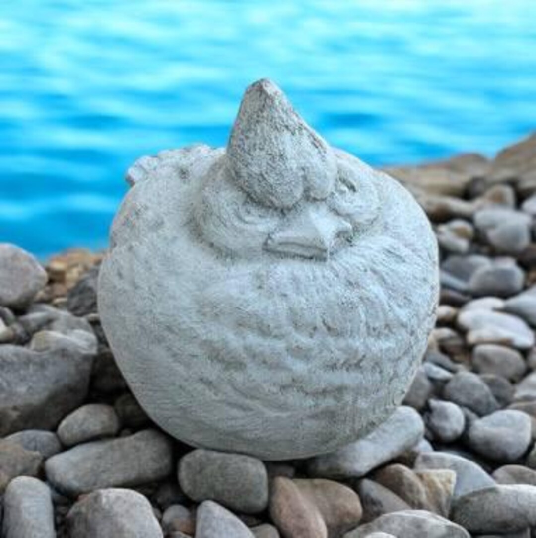 Fat Cardinal Bubba Statue, Detailed Bubba Bird Sculpture, Wild Birds ...