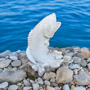 Mouth Bass Fish Statue, Large Fish Sculpture, Massive Open Mouth Fish ...