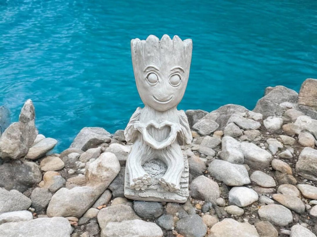 Large Groot Flowers Planter Statue, Groot Pot Figure, Massive Flowers ...