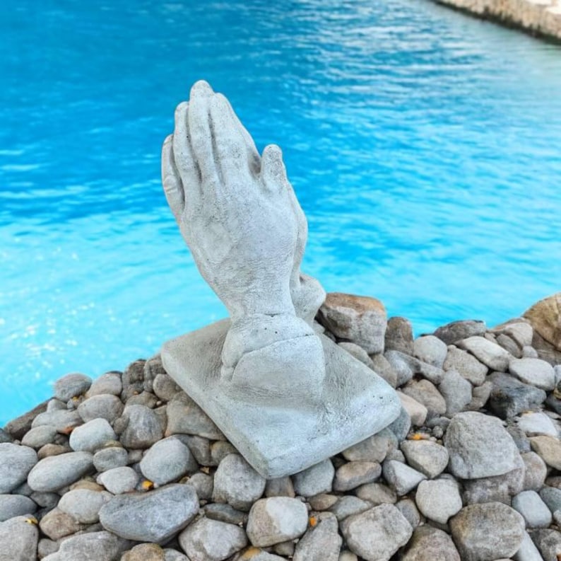 Praying Hands Statue, Loving Hands Figure, Religious Two Hands on Base ...