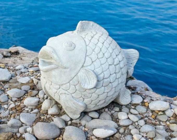 Fish Statue, Concrete Garden Figure, Concrete Fish, Cement Fish, Garden ...