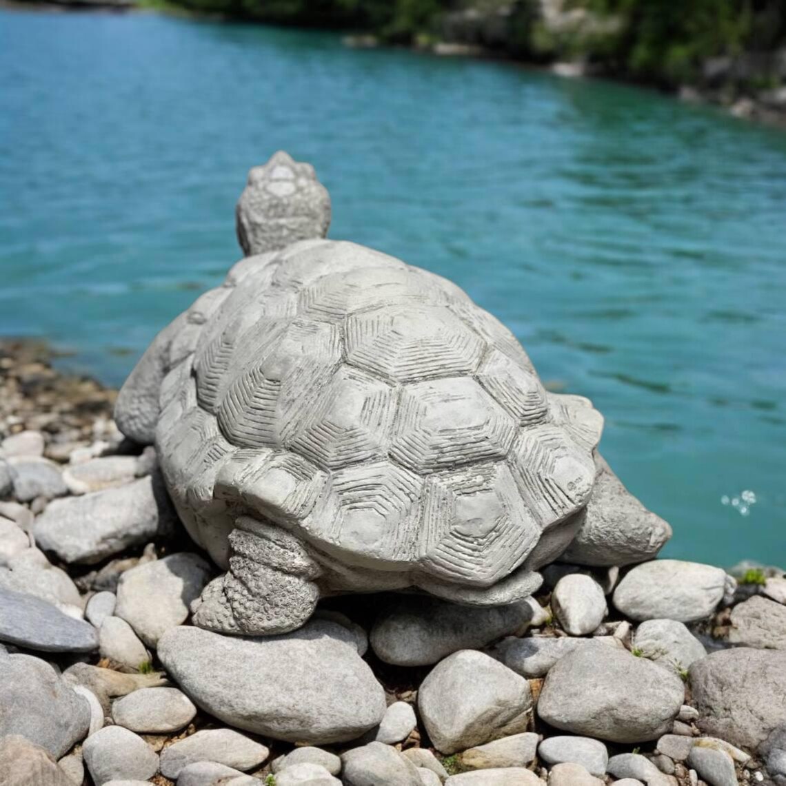 Large Turtle Box Statue, Massive Turtle Box Sculpture, Detailed ...