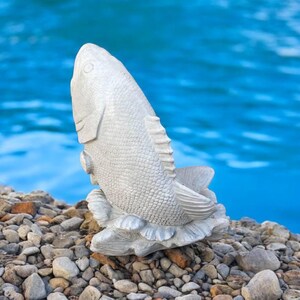 Mouth Bass Fish Statue, Large Fish Sculpture, Massive Open Mouth Fish ...