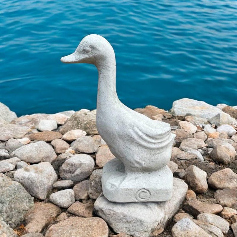 Concrete Goose Statue - Etsy