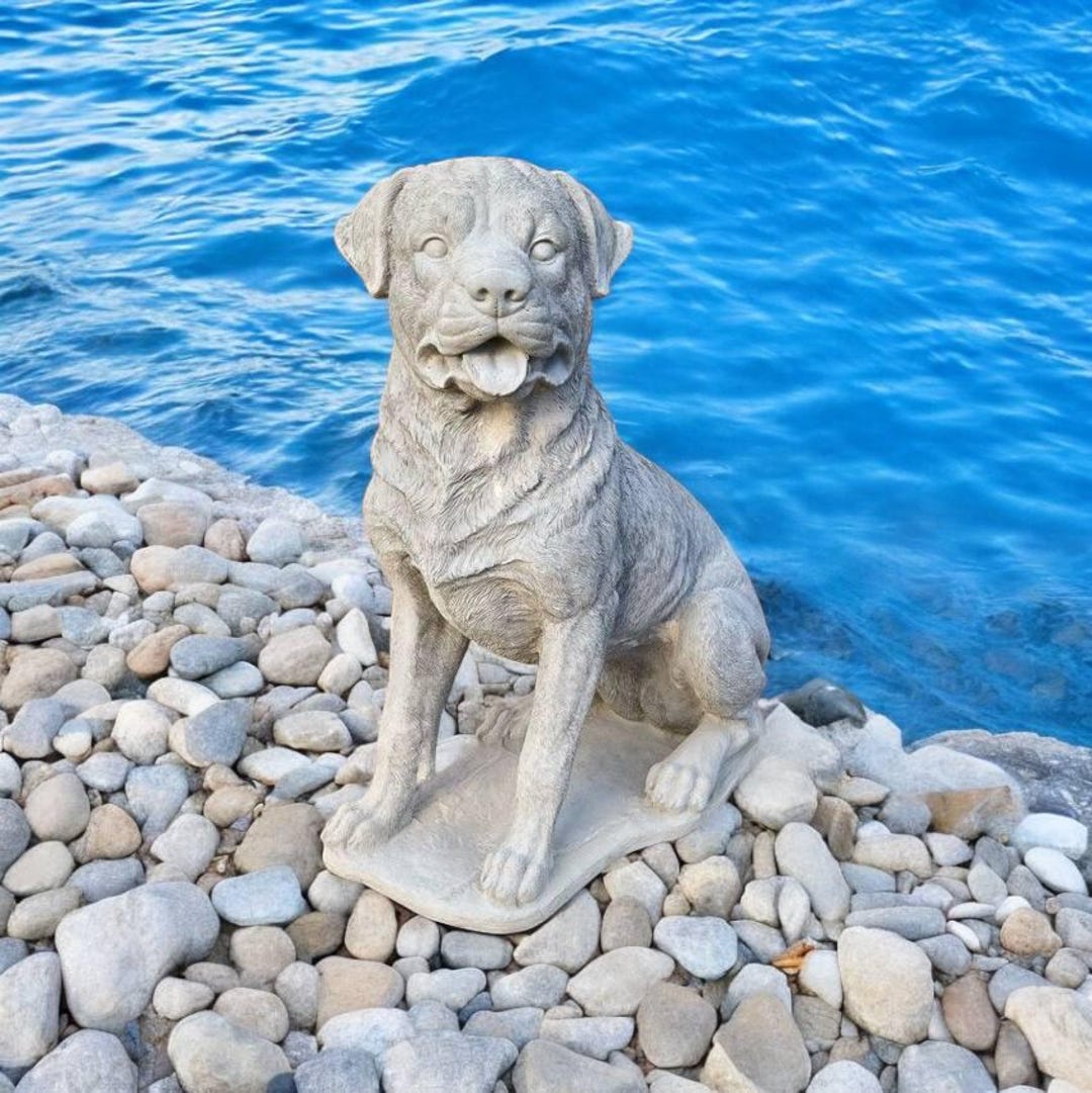 Large Rottweiler Dog, Massive Rottweiler Dog on Base Sculpture, Dog ...