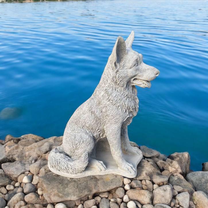Massive German Shepherd Figure, Outdoor Dog Yard Sculpture, Concrete ...