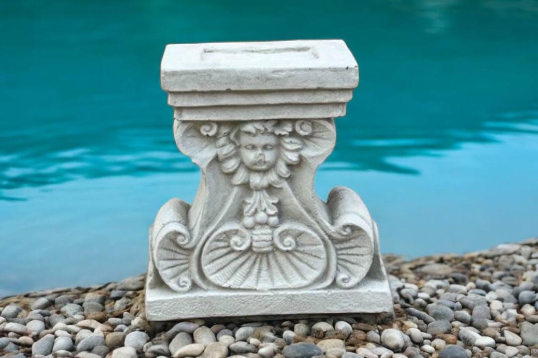Rock With Face, Concrete Rock Figurine, Cement Decoration for House ...