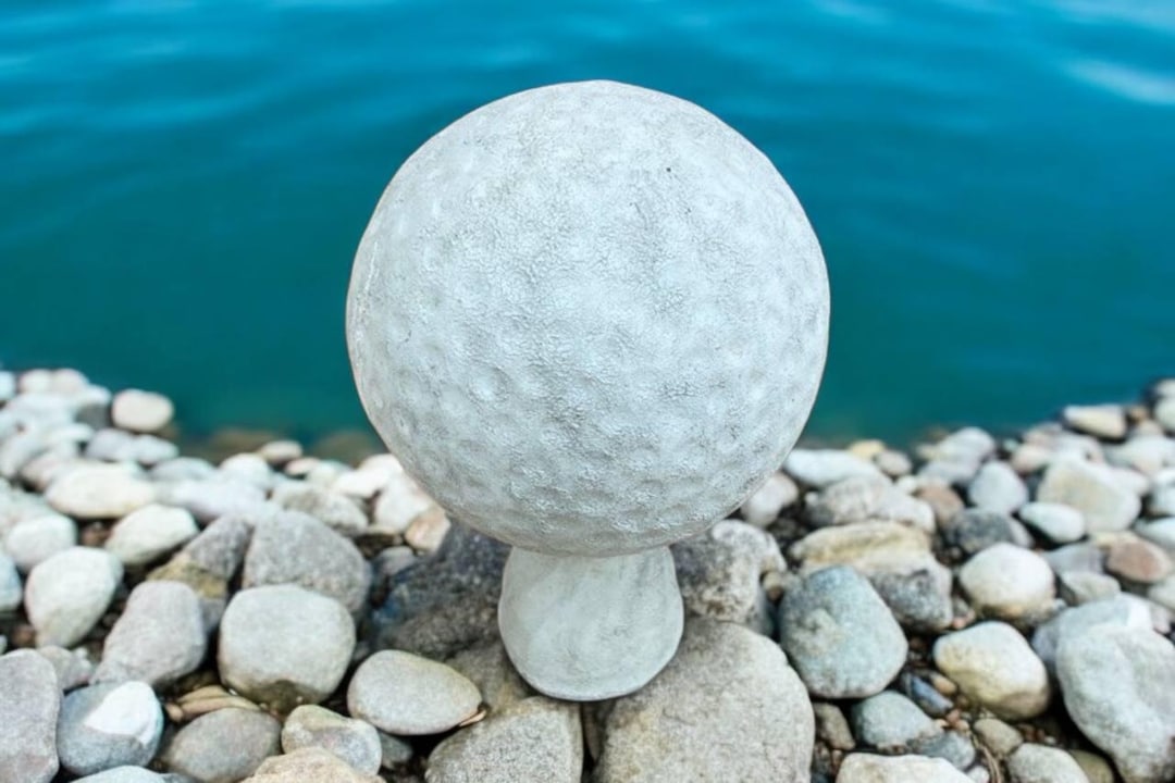 Life Size Golf Ball Figure, Detailed Ball Figurine, Concrete Golf Ball ...