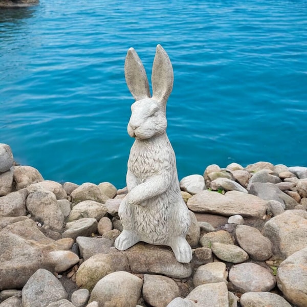 Rabbit Garden Statue - Etsy