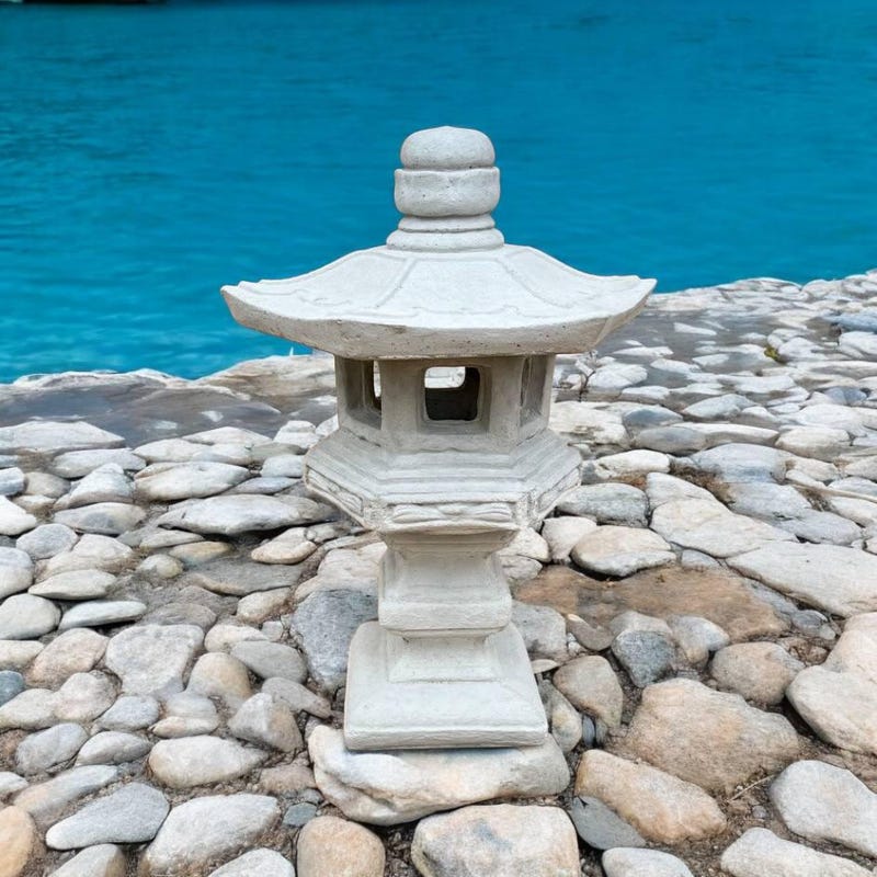 Stone Lantern Tall - Etsy