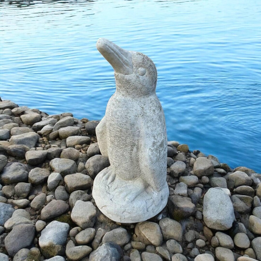 Massive Penguin Statue, Concrete Wild Penguin Sculpture, Detailed ...