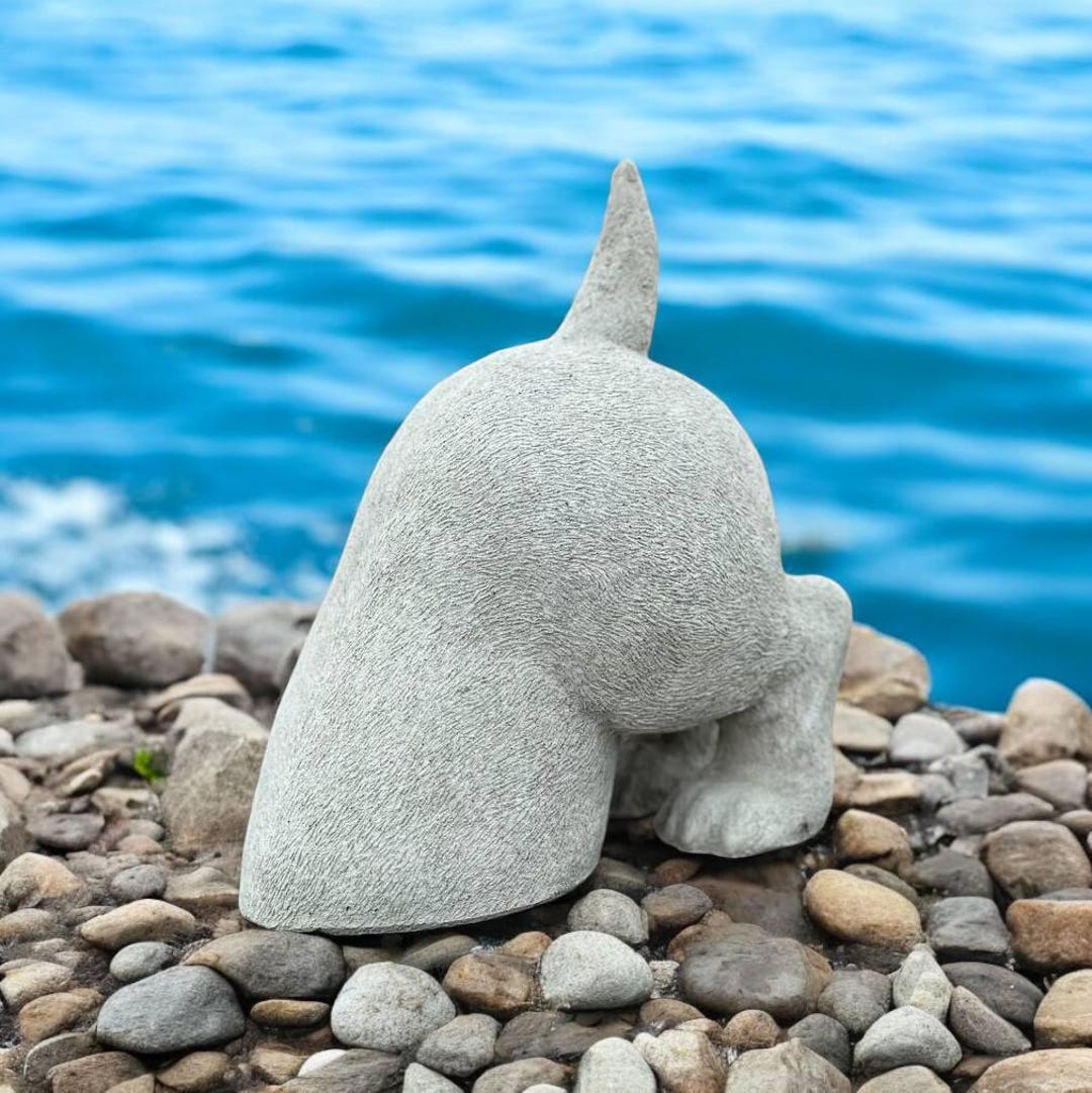 Digging Hound Dog Statue, Garden Dog Figurine, Concrete Dog Sculpture ...