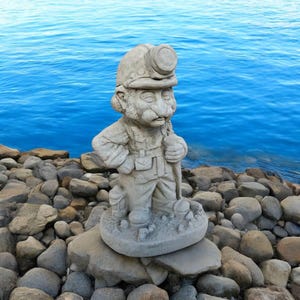 Coal Miner Statue, Concrete Coal Miner Figure, Old Prospector Sculpture ...