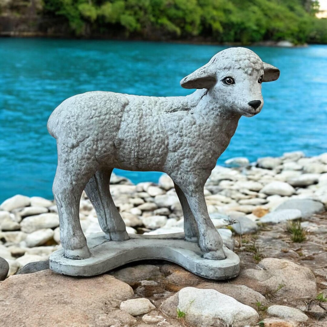 Standing Sheep, Farm Animal Sculpture, Outdoor Garden or Backyard ...