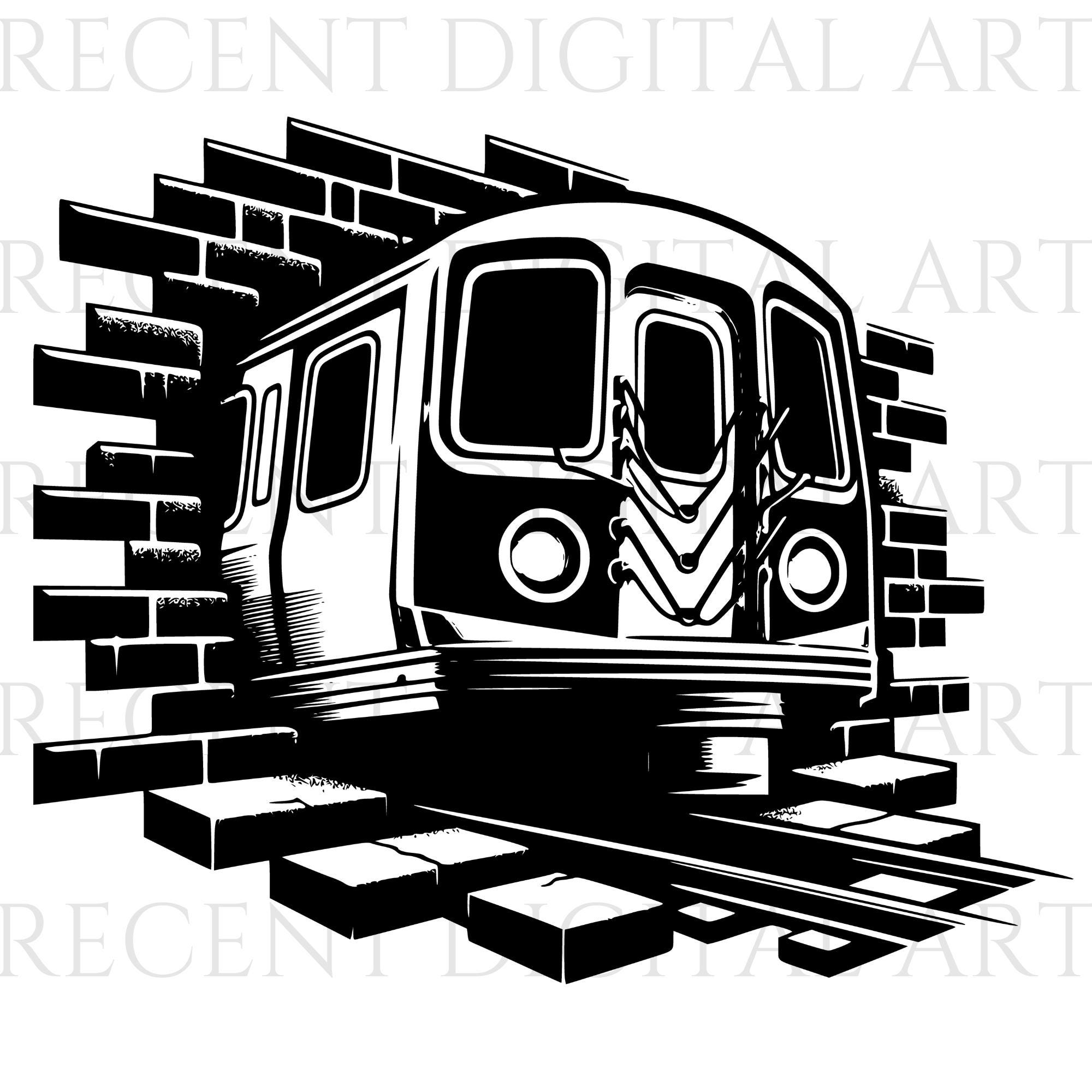 Subway Train Svg & Png, Urban Metro Clipart, City Train Vector Image ...