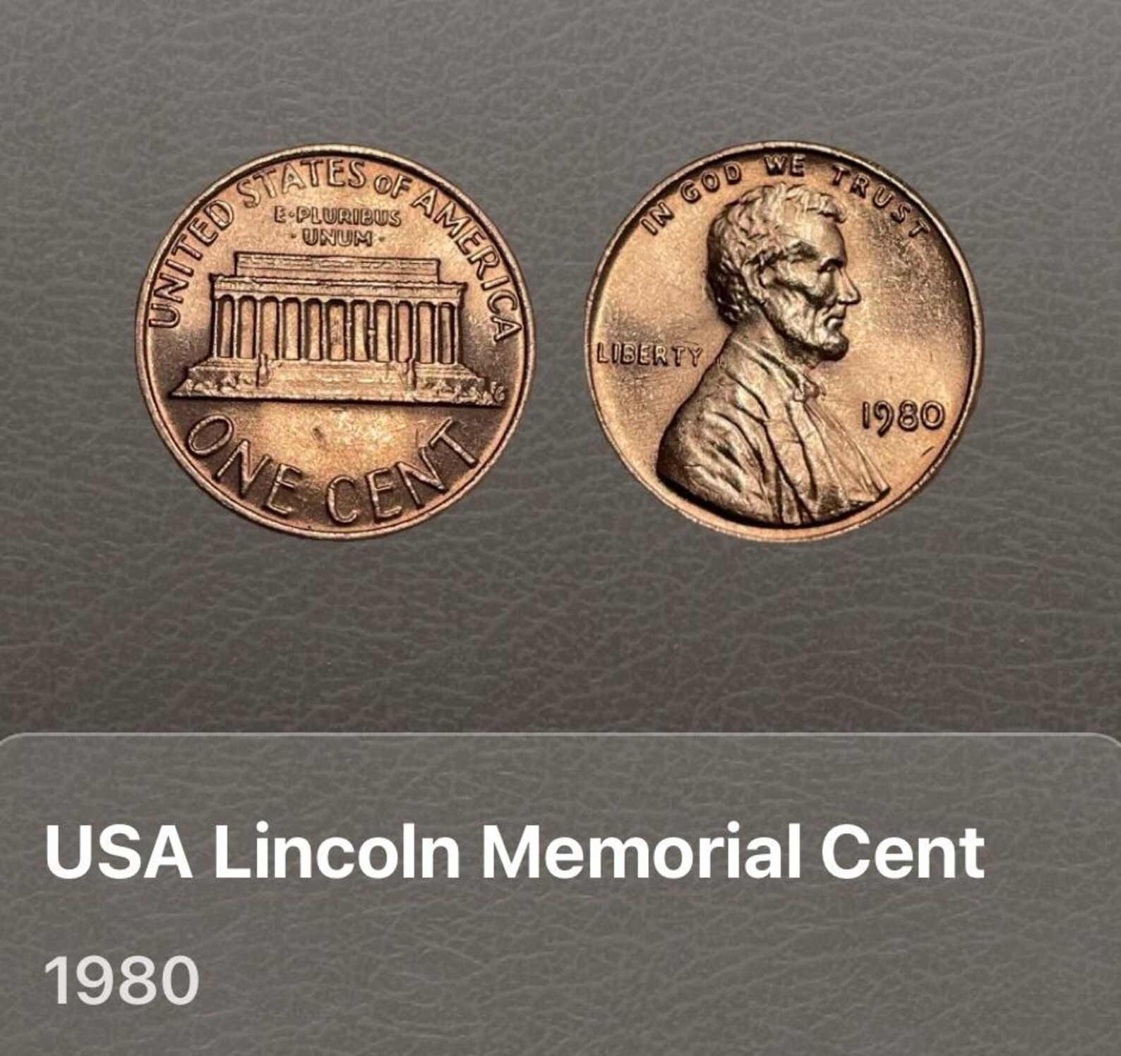 1980 No Mint Mark Lincoln Penny US Coin Mint State Highly Sought-after ...