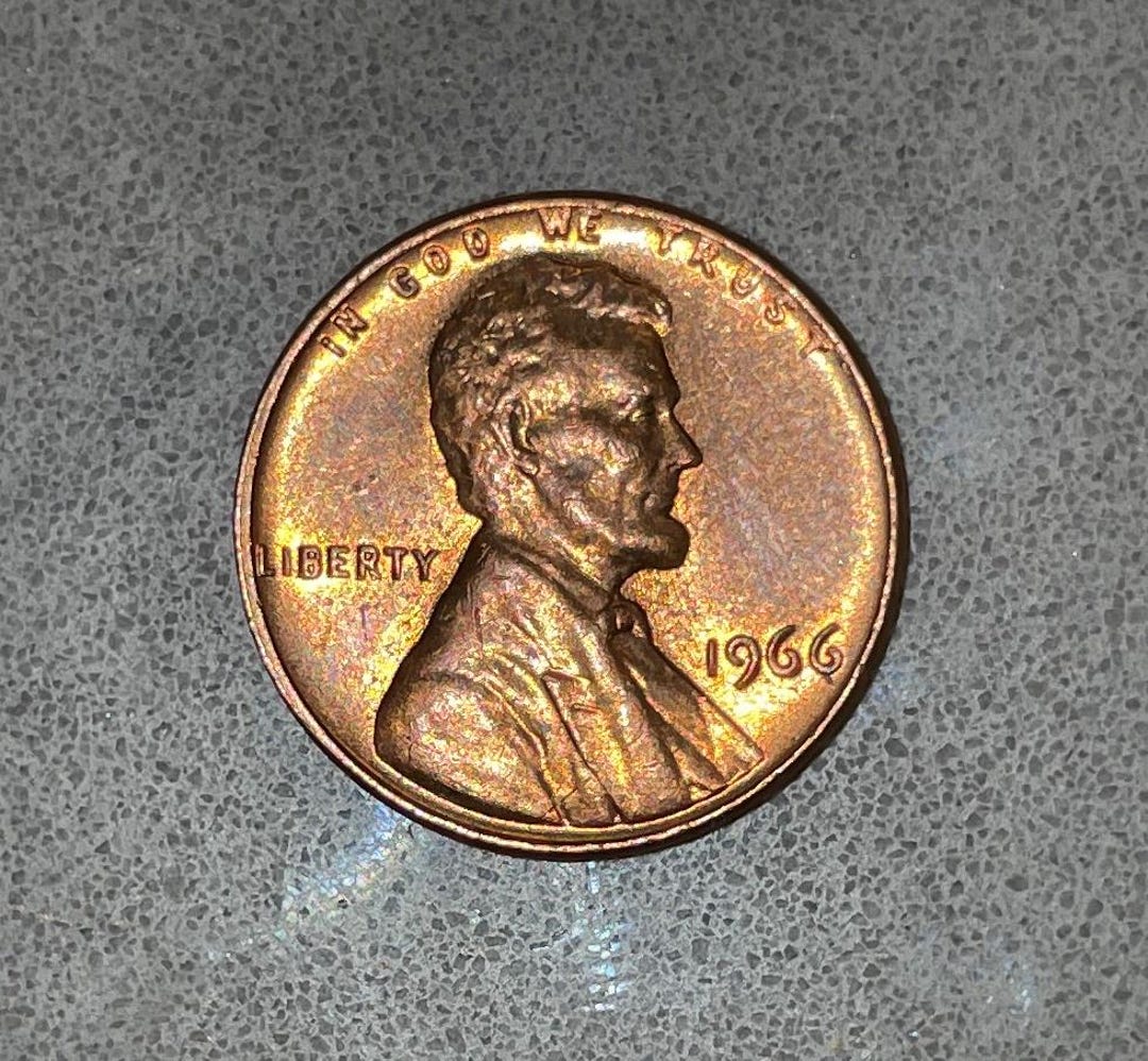 1966 No Mint Mark Lincoln Penny US Coin - Etsy