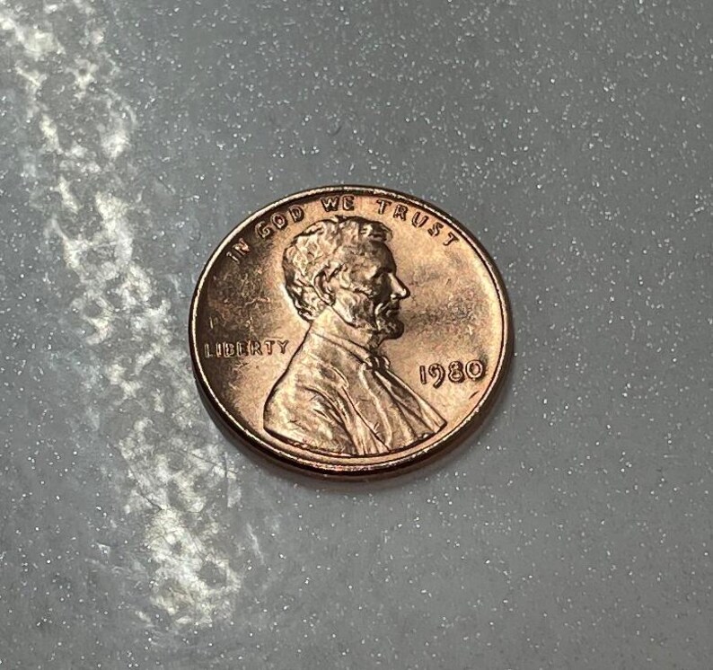 1980 No Mint Mark Lincoln Penny US Coin Mint State Highly Sought-after ...
