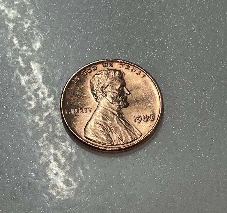 1980 No Mint Mark Lincoln Penny US Coin Mint State Highly Sought-after ...