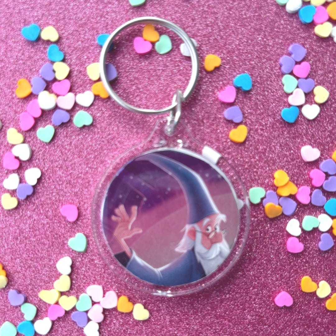 Lorcana Keychain Bag Charm Merlin Disney Accessories - Etsy