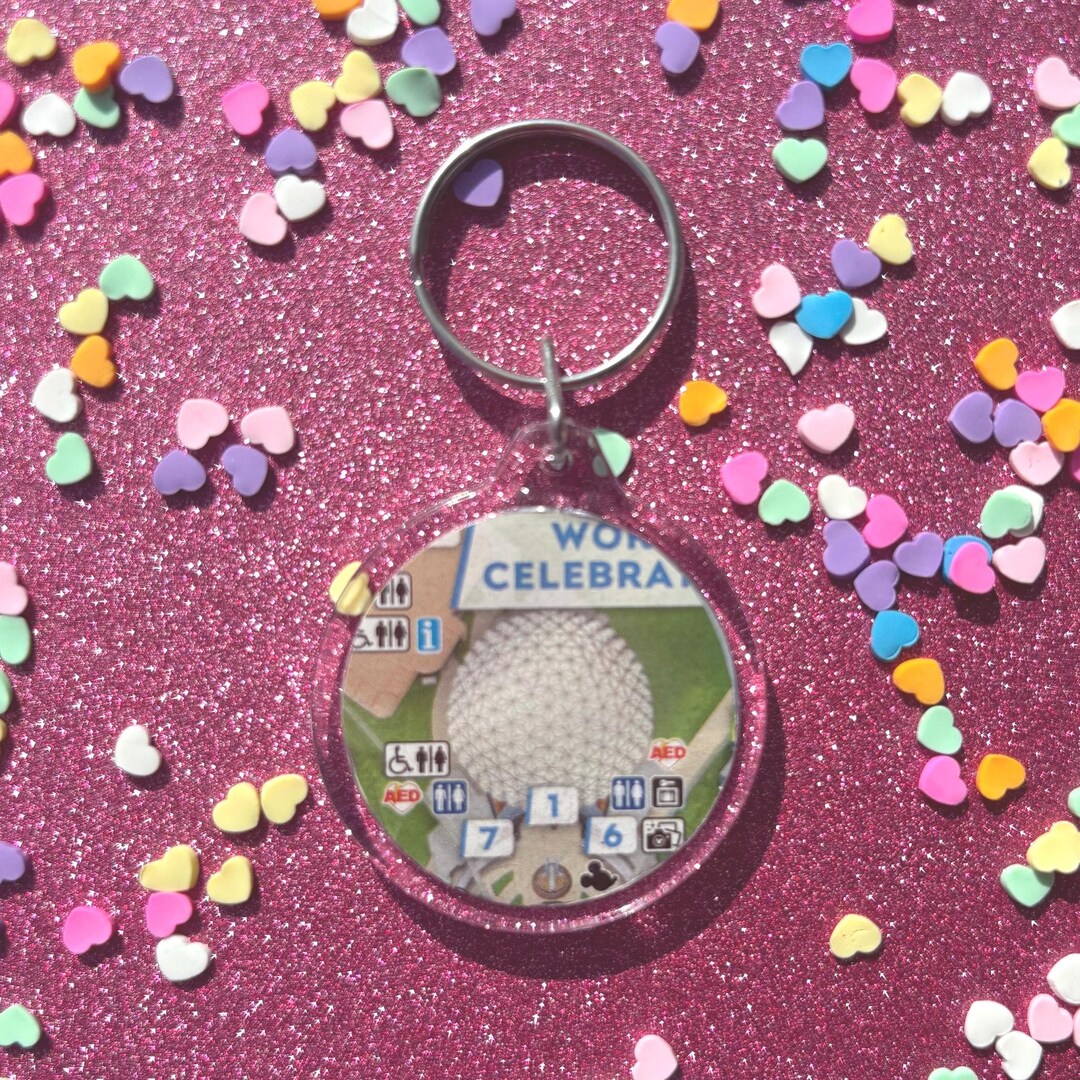 Epcot Park Map Keychain Disney 50th Anniversary Accessories - Etsy